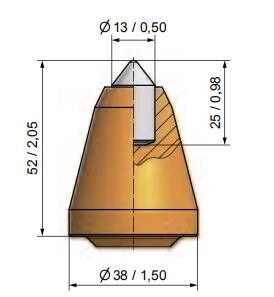 Round Shank Cutter Bit Trencher Tip Bg22h-13.3852